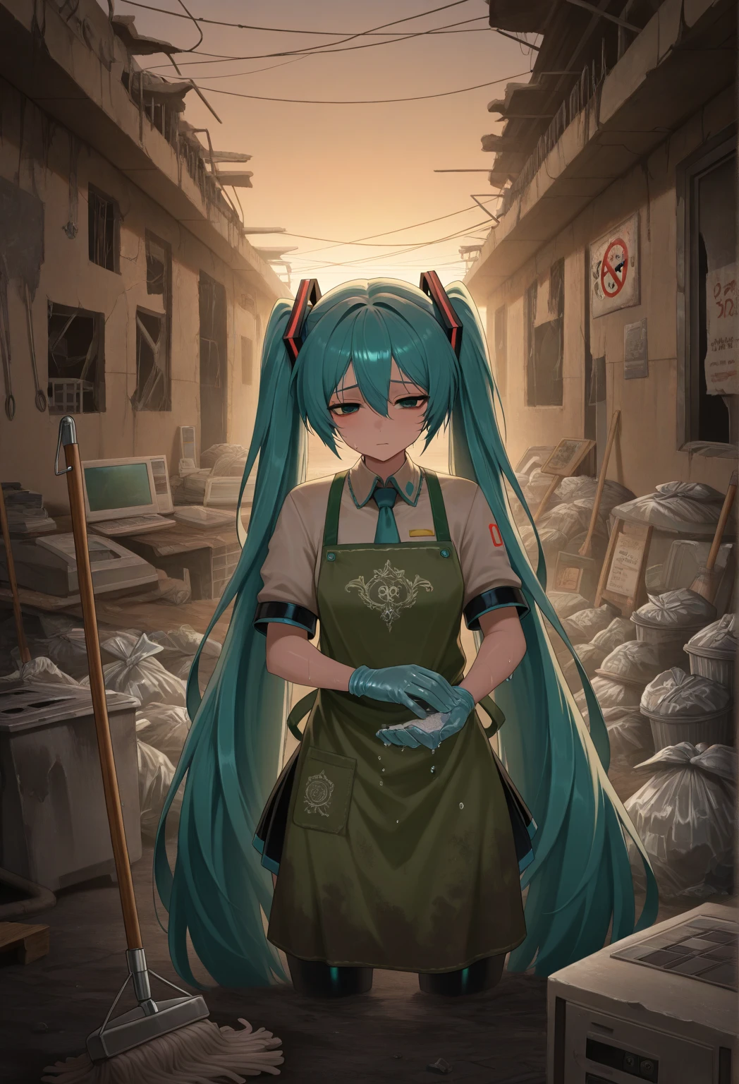 ゴミに埋もれる初音ミク