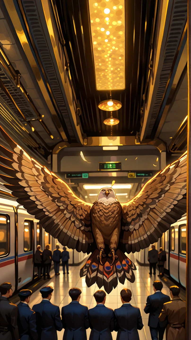 /imagine prompt: A surreal urban fantasy scene featuring ...