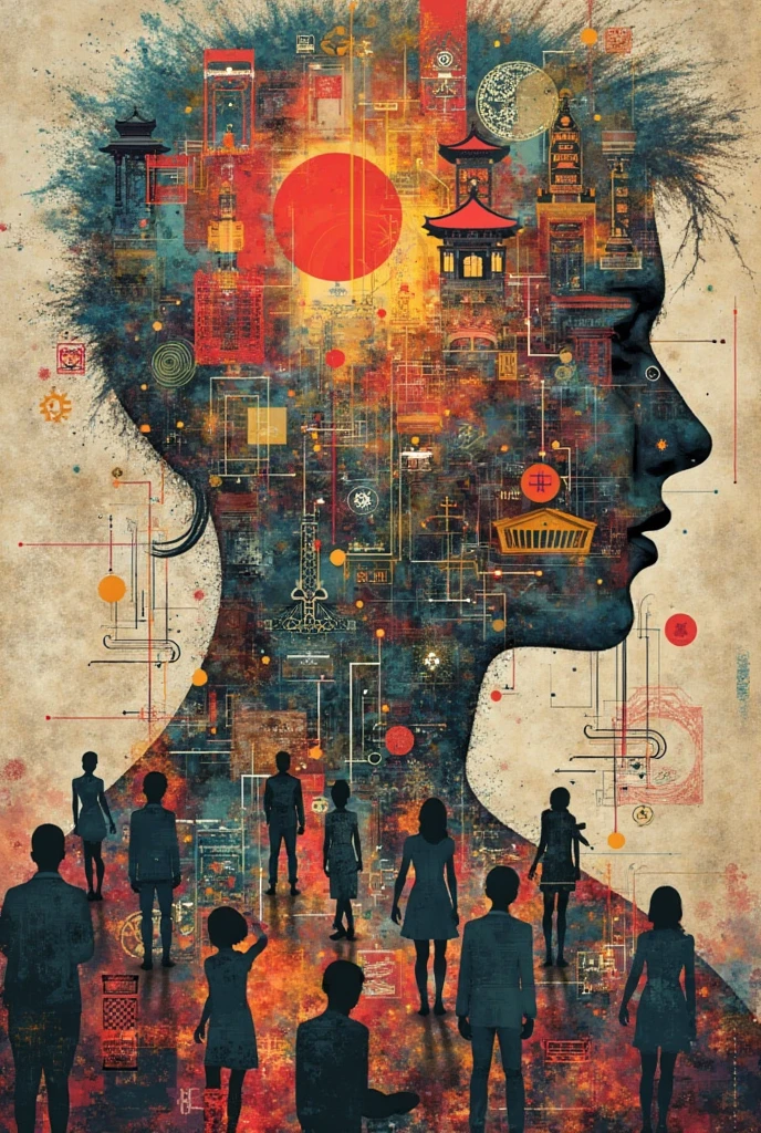 Create a poster that visually show how society and culture work ...