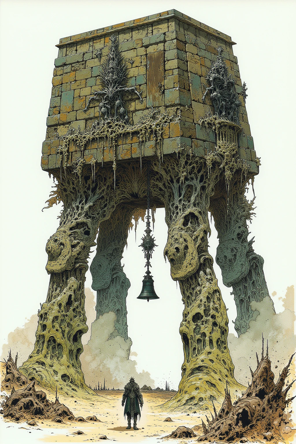 Walking giant castle,The castle itself is a square building like a ...