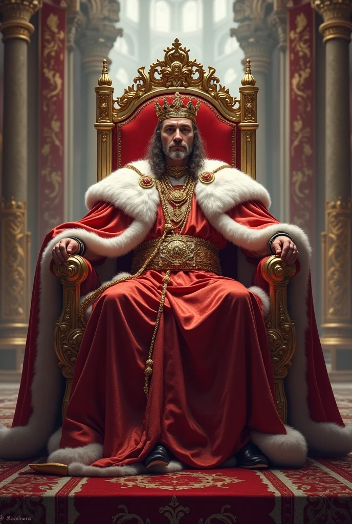 King of state sit on his seat - SeaArt AI