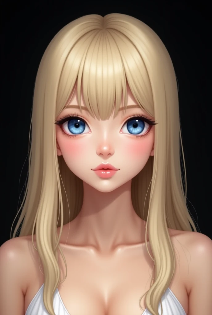 Masterpiece, , Long straight hair with bangs, , baby face, Detailed eyes - SeaArt AI