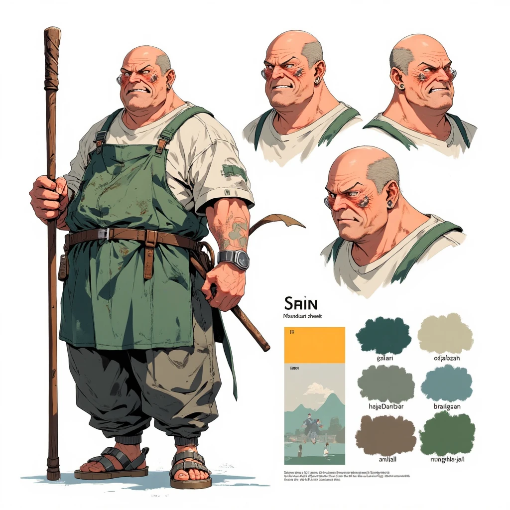 Make an anime character sheet. A male antagonist name "Shin" - SeaArt AI