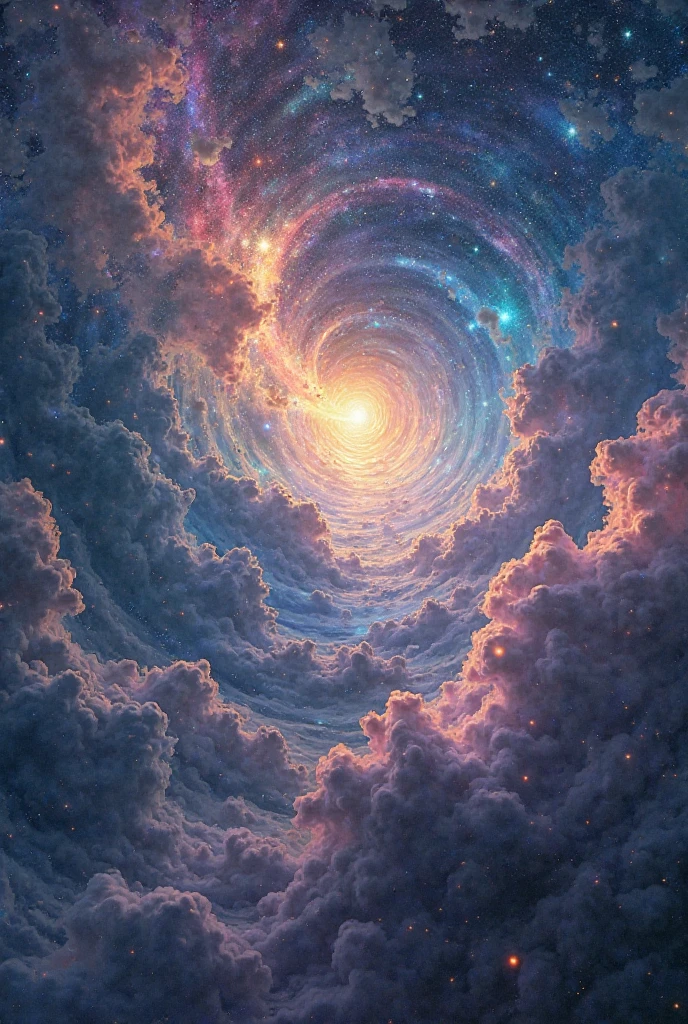 A view of a vast, infinite universe, dotted with twinkling stars ...