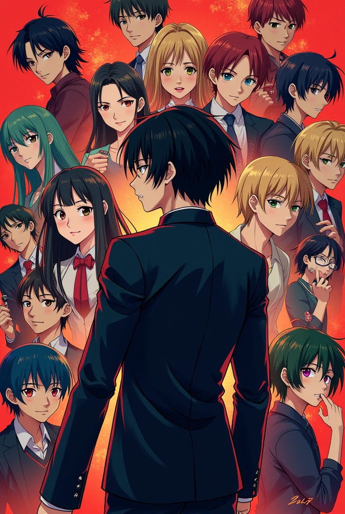 Okay an anime poster of different characters doing different things ...