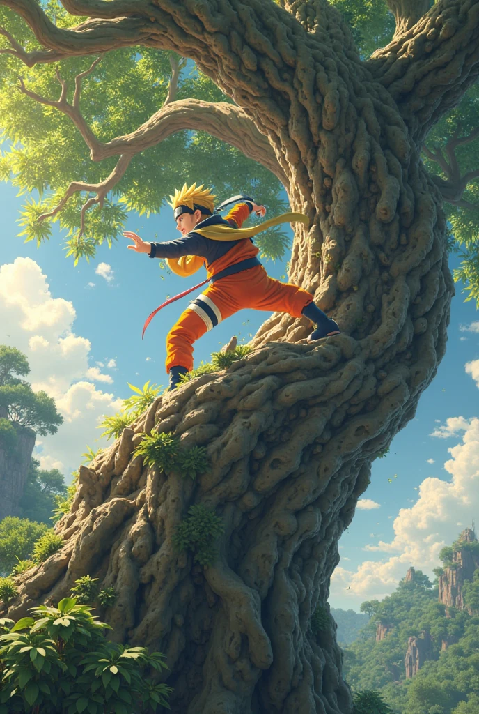 PLAY NARUTO ON TOP OF A TREE - SeaArt AI