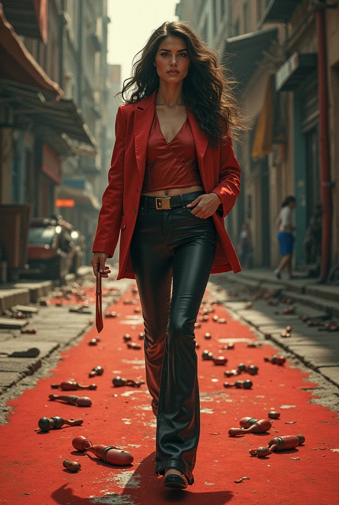 Woman walking with dildos - SeaArt AI