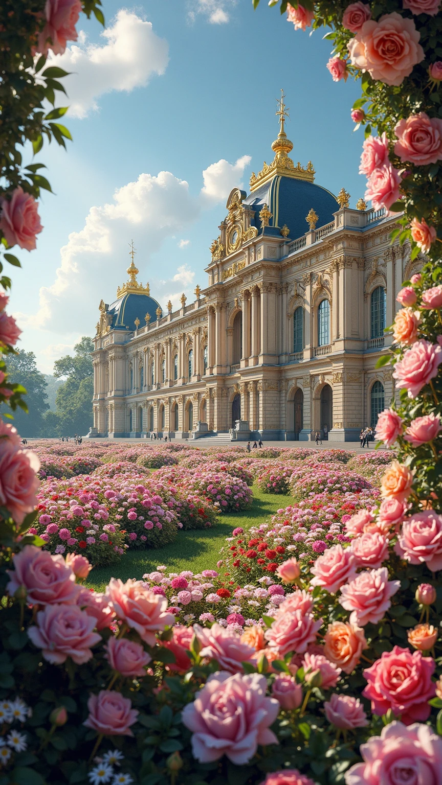 Highdefinition image、The exterior of the medieval Palace of Versailles ...