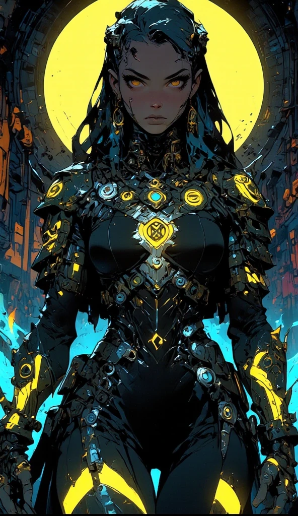 (( anime-style illustration ) de (Kate Beckinsale as a cyberpunk girl ...