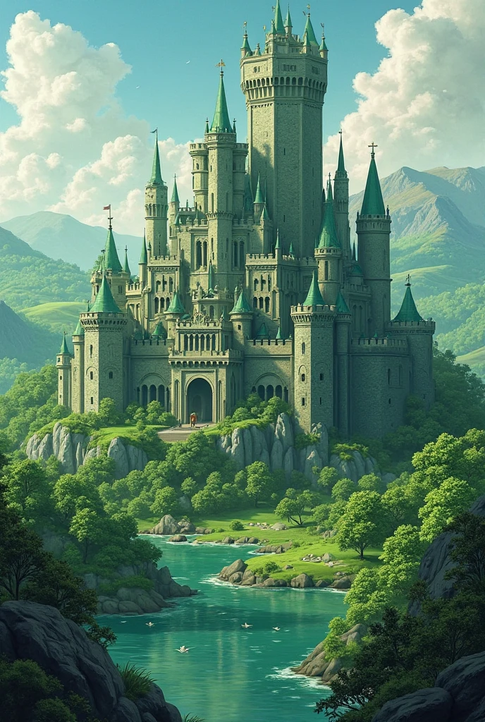 Green castle - SeaArt AI