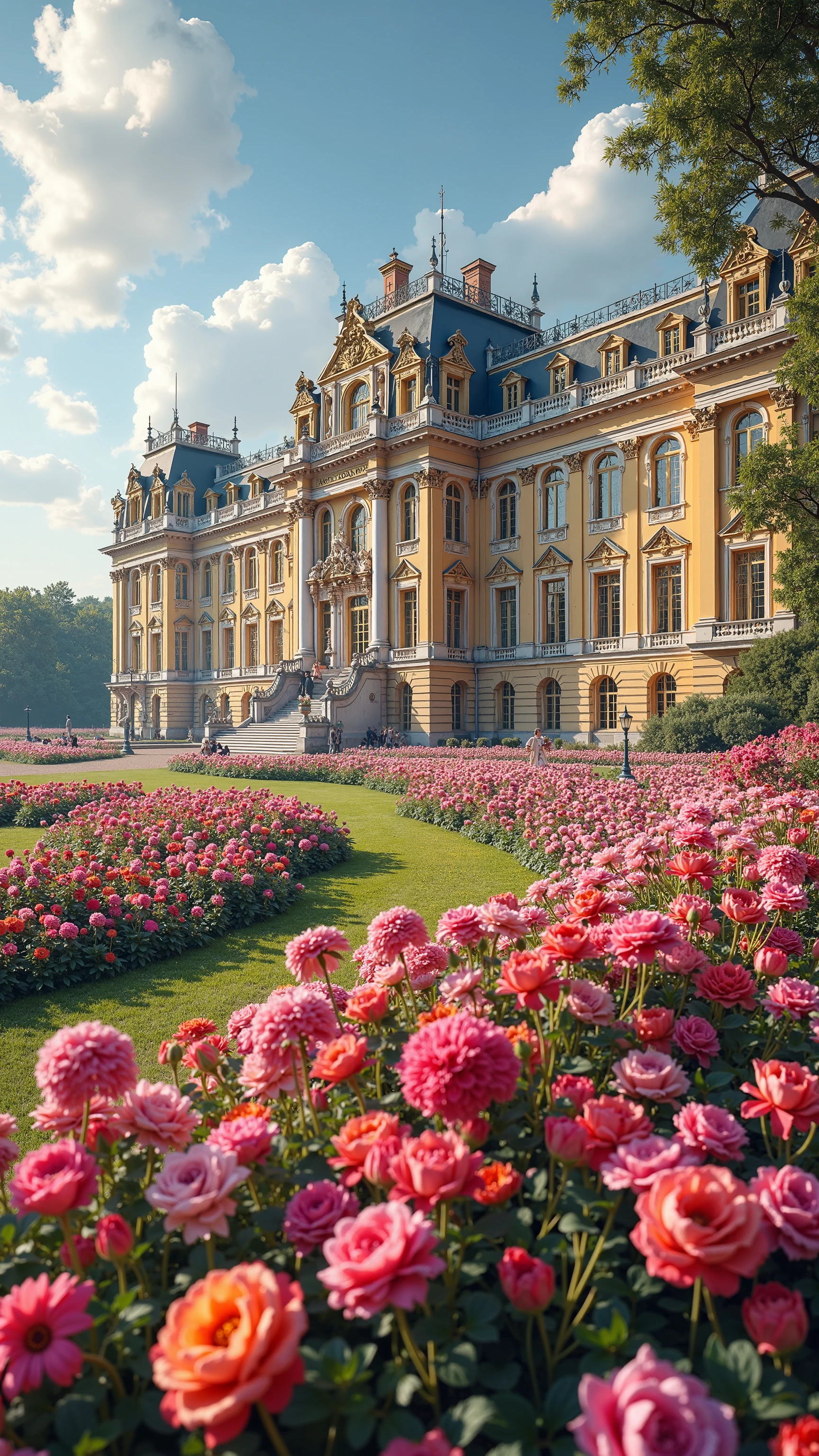 Highdefinition image、The exterior of the medieval Palace of Versailles ...