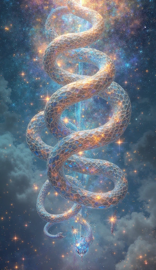 A majestic beautiful heavenly snakes - SeaArt AI