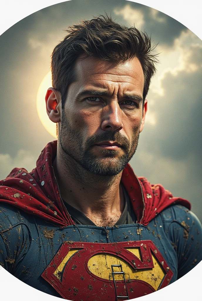 Create a circular YouTube profile picture of a man in his 30s with ...