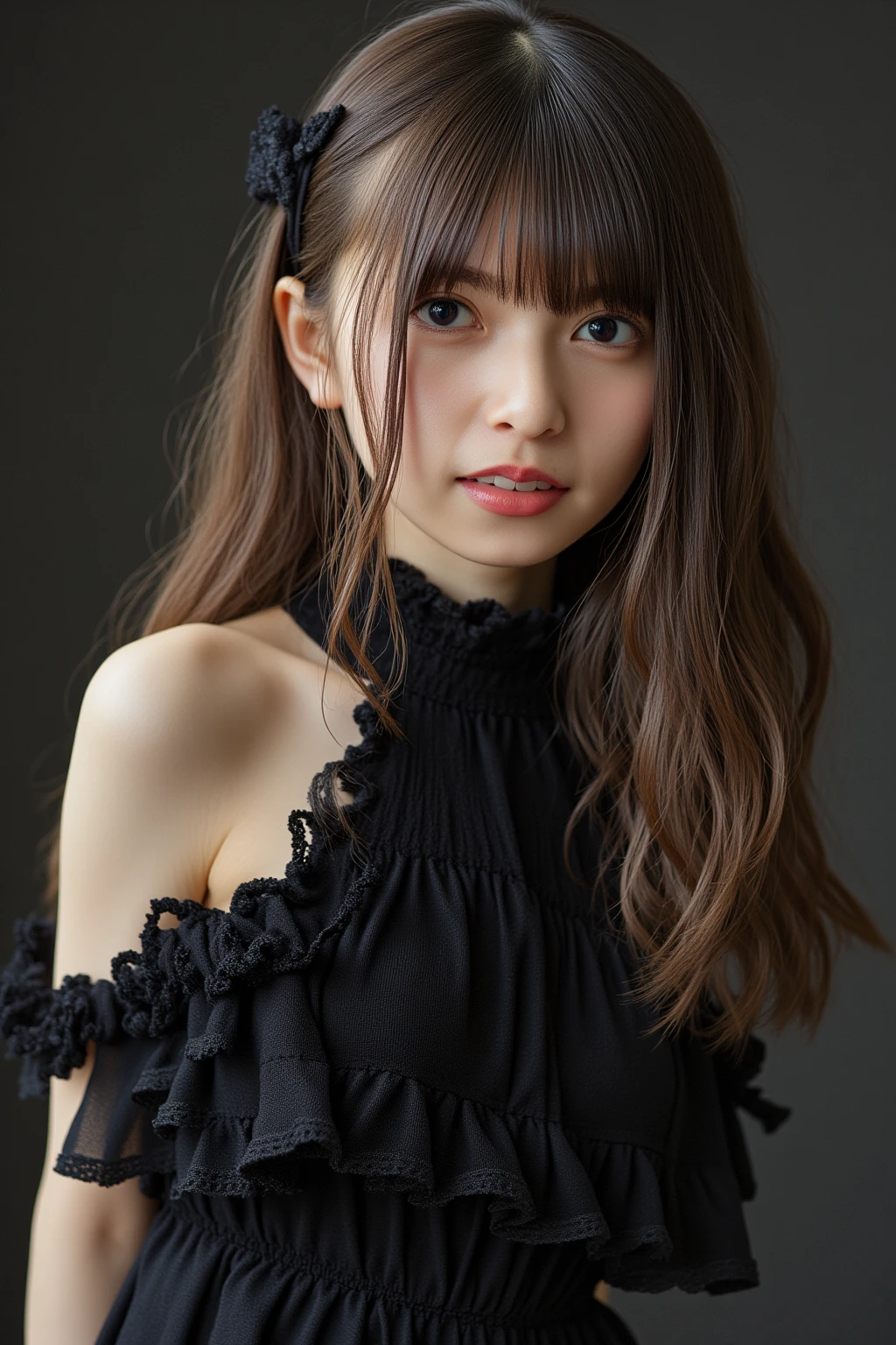 A Very cute girl、、An angelic smile、 break、Flaxen Hair、Side braided hair ...