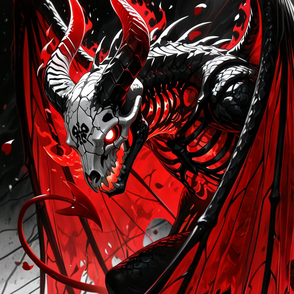 (Masterpiece, best quality), a large demon, gray accents, detailed ...