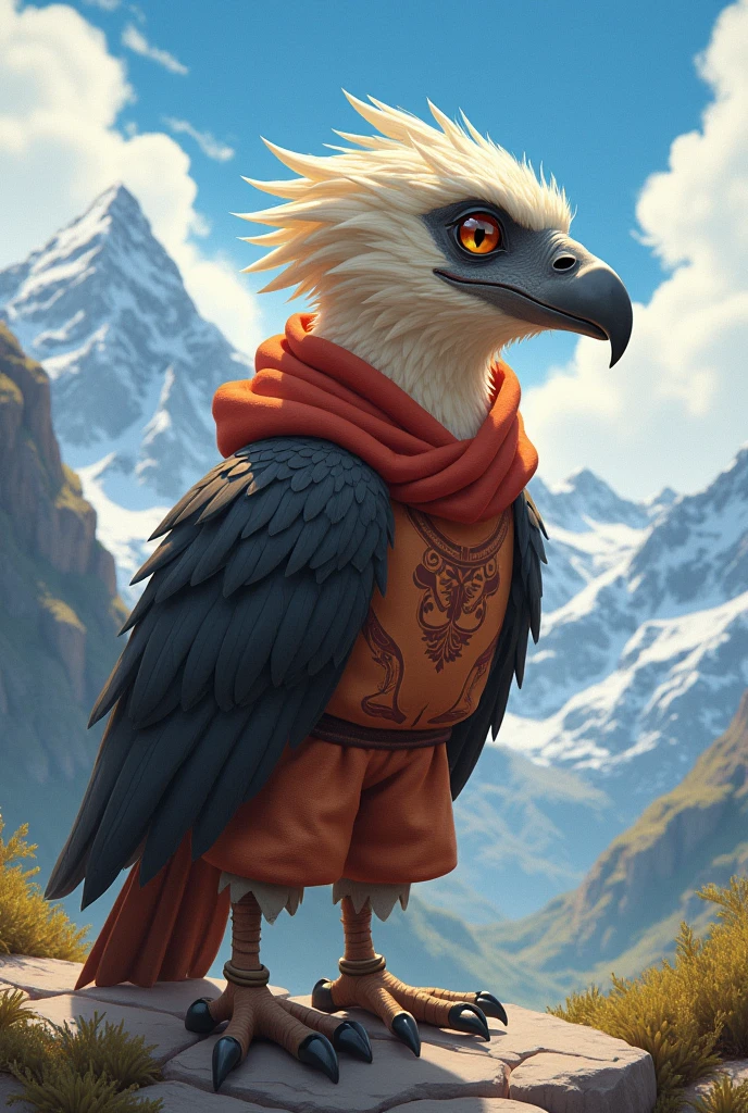 Andean condor boy cartoon - SeaArt AI