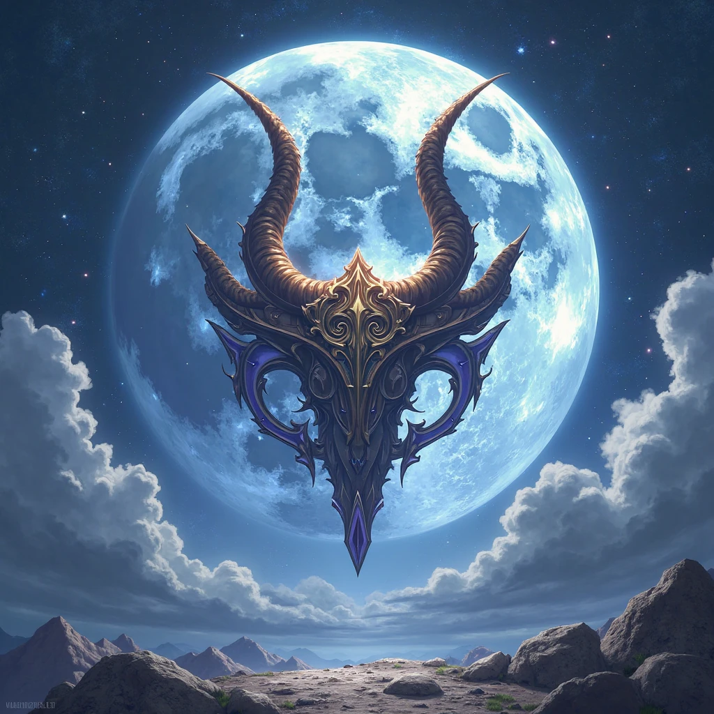 Create an epic image of the Moon and the sign of Taurus, taking as a ...