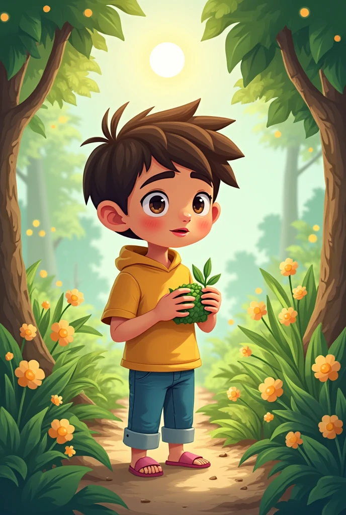 Cartoon of a teenager taking care of the creation that God gave us ...