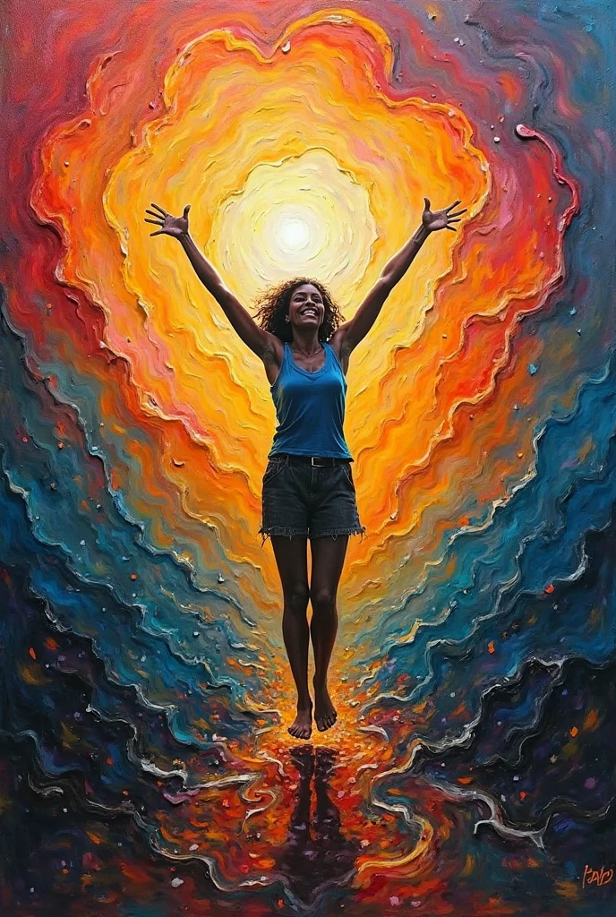 Modern art expressionism,joy ful see - SeaArt AI