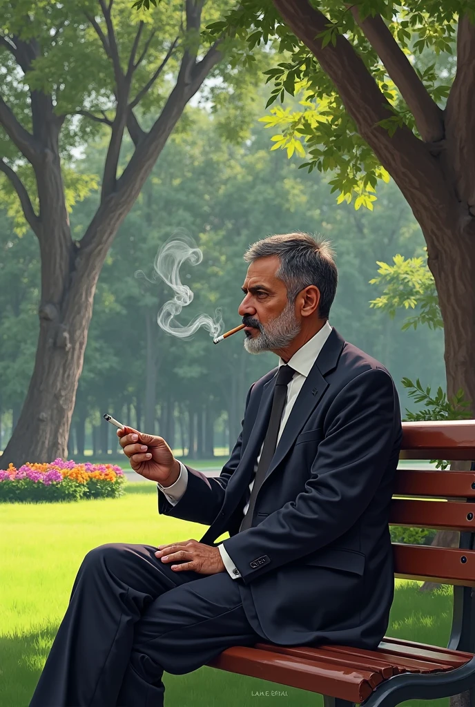 The mahmood ahmadi nejad when smoking in parks - SeaArt AI