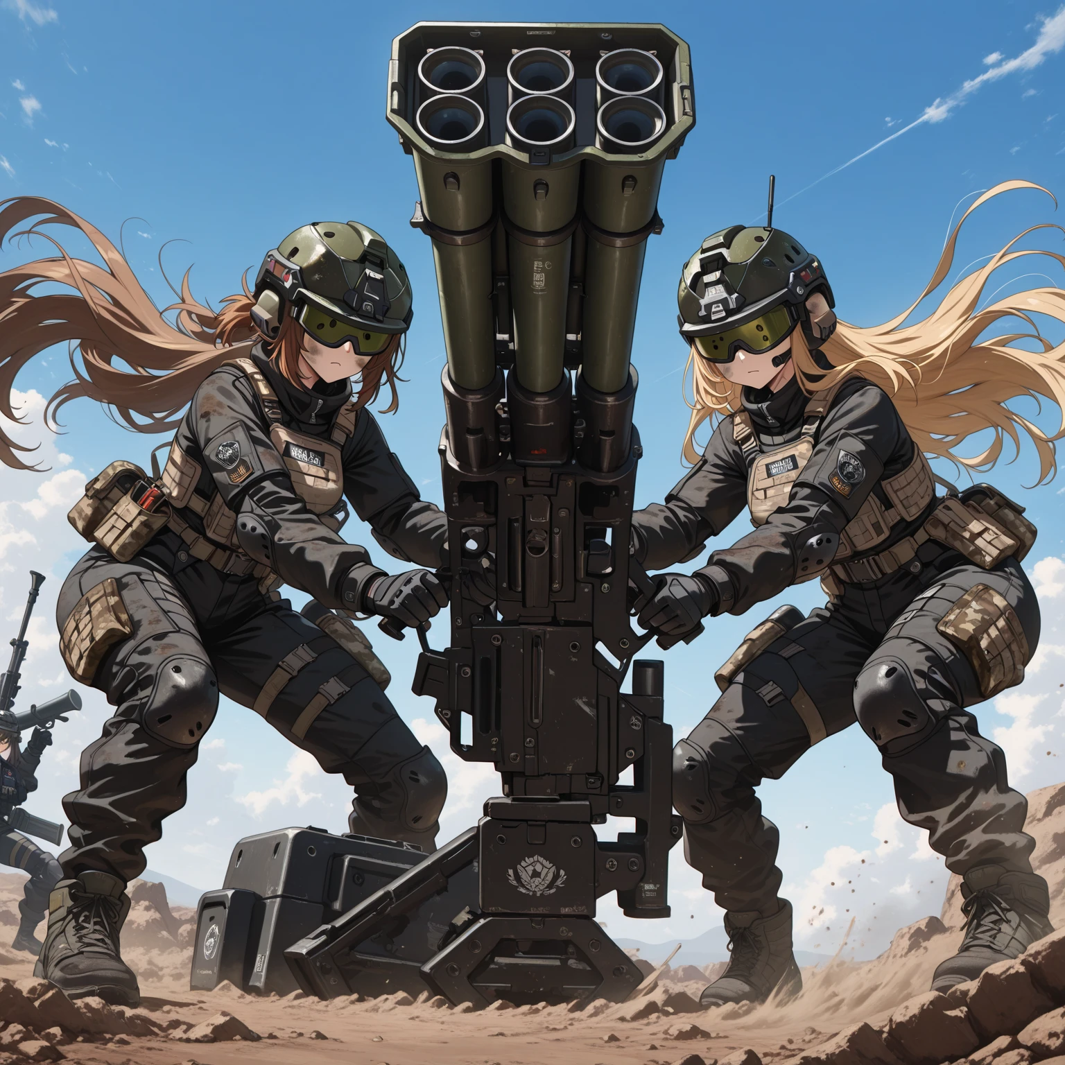 Timeless,sdlrow, covered eyes, brown hair, short hair, helmet - SeaArt AI