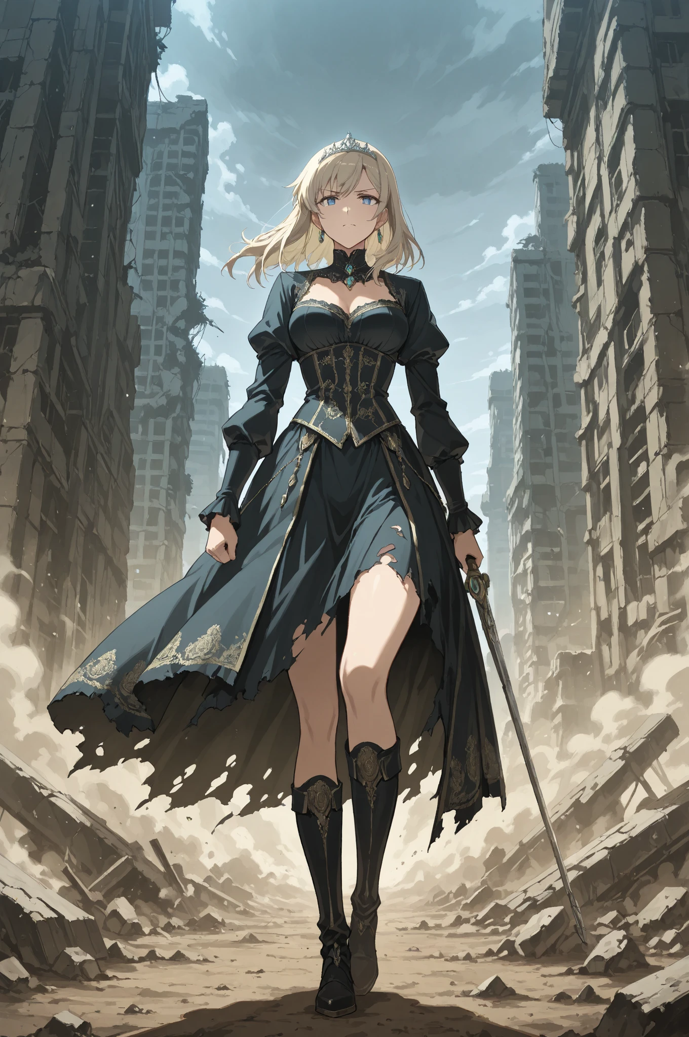 Character: base: subject: noble anime woman, aristocratic survivor ...