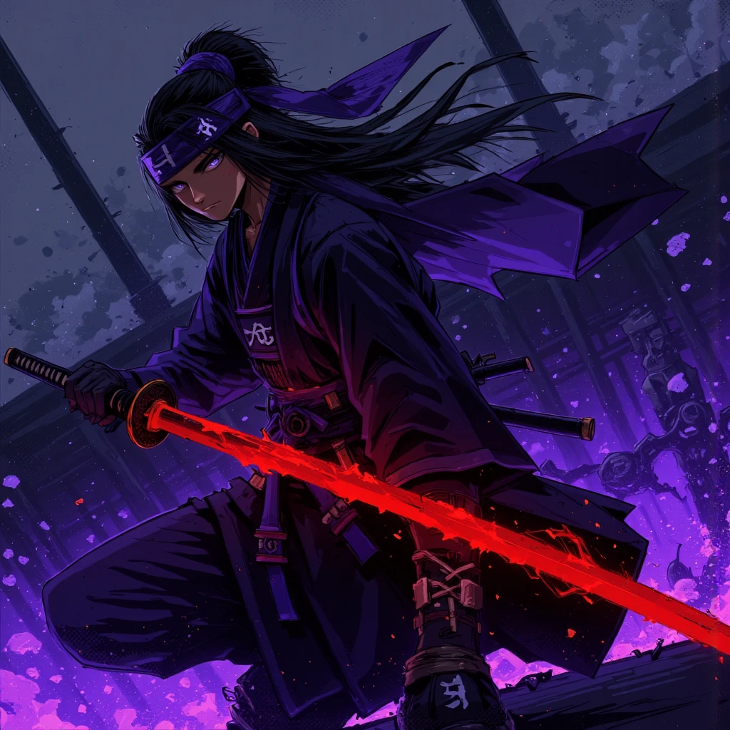 By Alex Vede, masterpiece, 1boy,1pria, seorang samurai, young man with ...