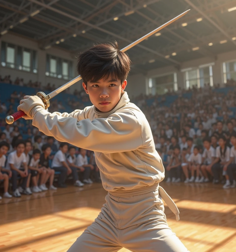 A high school sword fighter - SeaArt AI