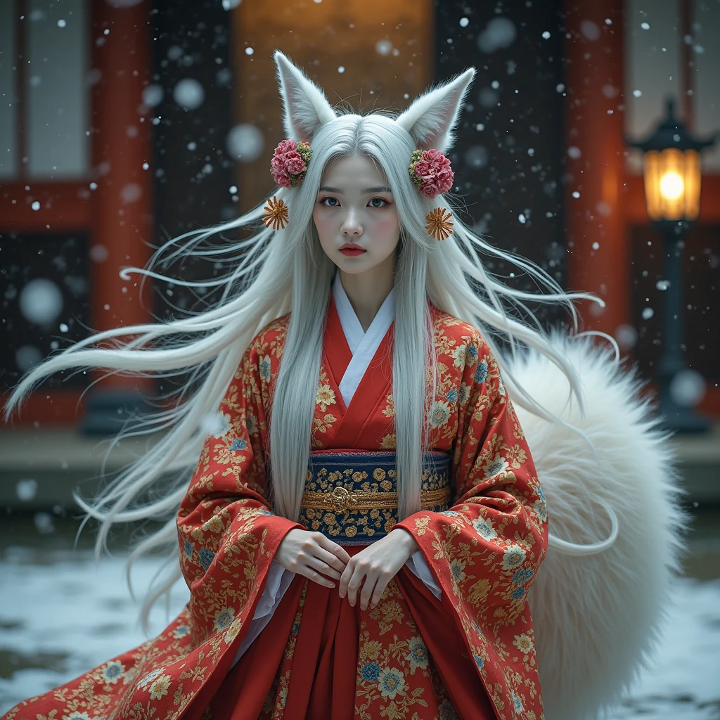 Masterpiece, high quality, detailed photograph, Kitsune Divina - SeaArt AI