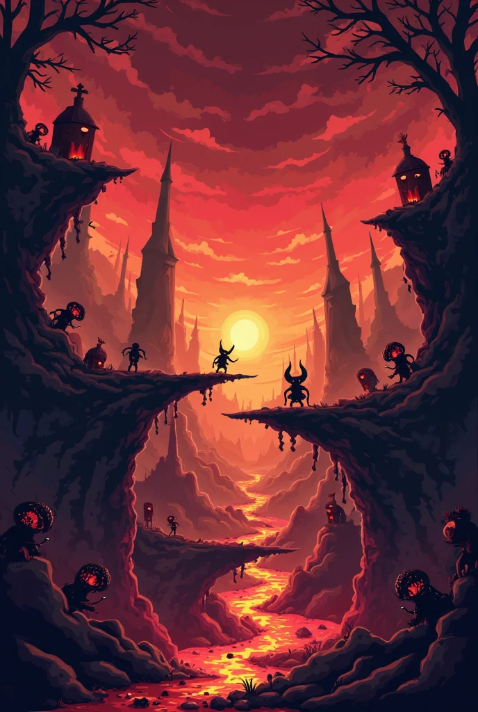 Decorate the level in geometry dash in 2D and in hell style - SeaArt AI