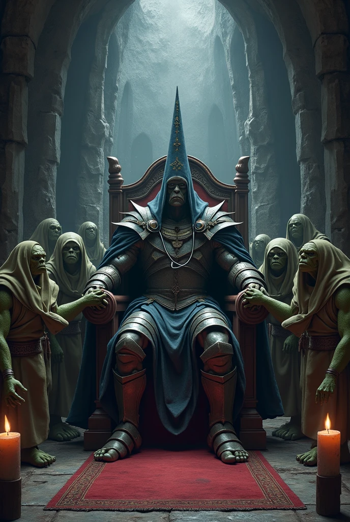 Design the lord of the rings character Sauron, dressed up as him ...