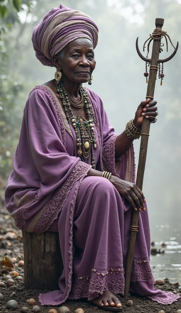 Nanã Buruquê, the ancestral Orixá of mud, death, and rebirth - SeaArt AI