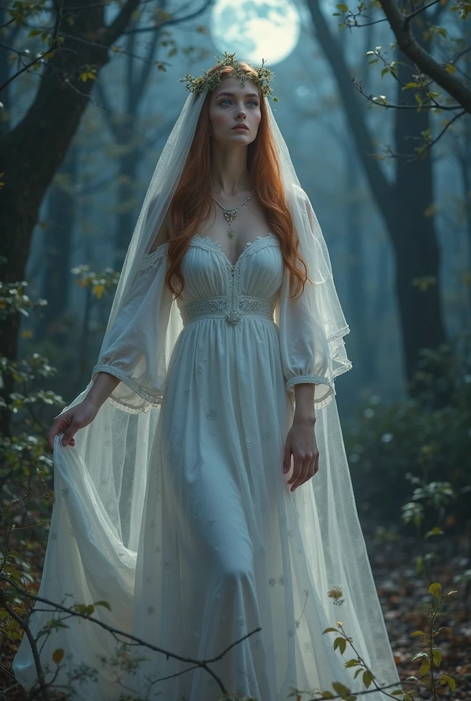Can you show me an image of a divine, beautiful goddess? She has pale ...