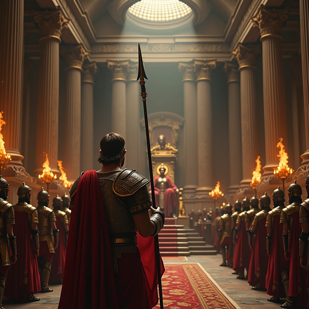 A majestic scene of Saint Theodore the Stratelates (Theodore of Shotep ...