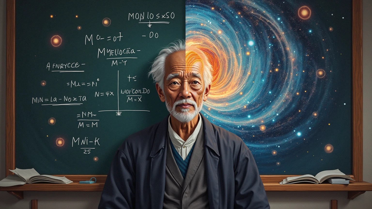 A portrait of a wise Japanese physicist, inspired by Yasuo Hotsumi ...