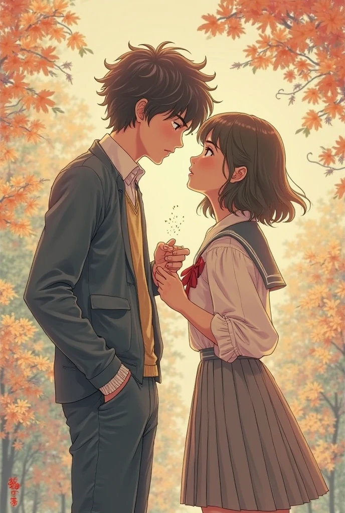 Kou mabuchi and a girl And holding hand tg to go home And in school we ...