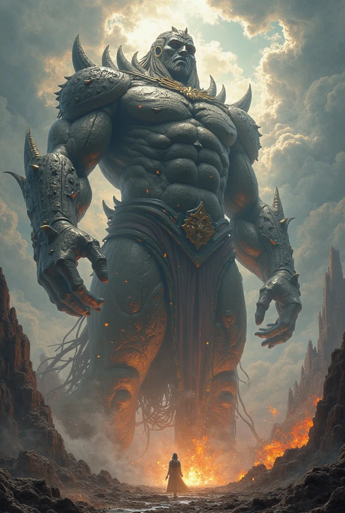A God of Destruction 300m tall - SeaArt AI
