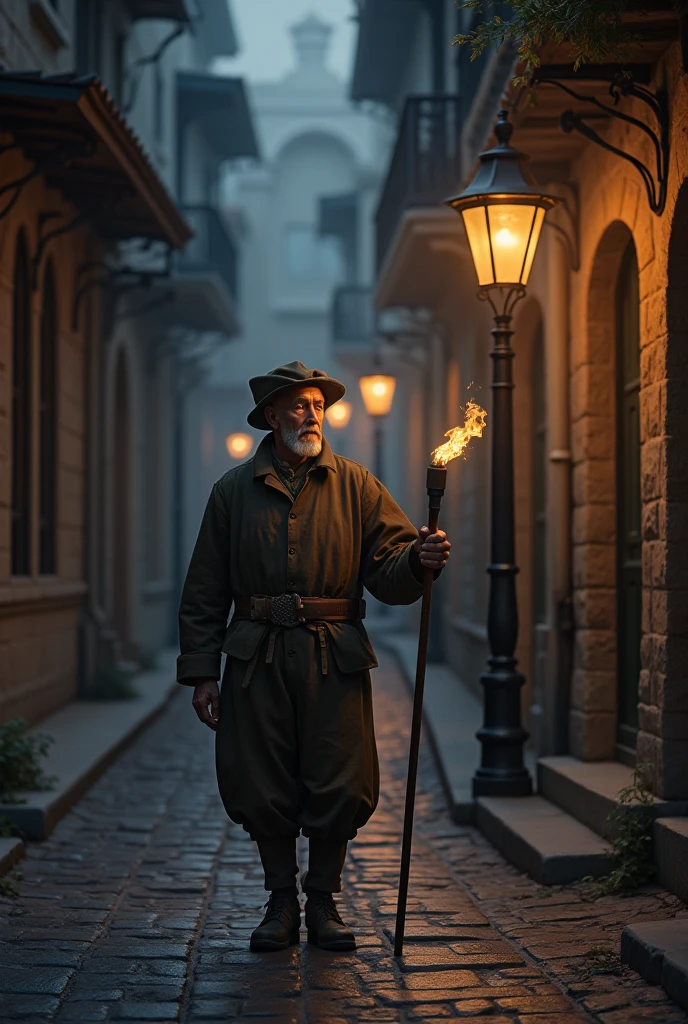 Generate an image of a lamplighter for me - SeaArt AI