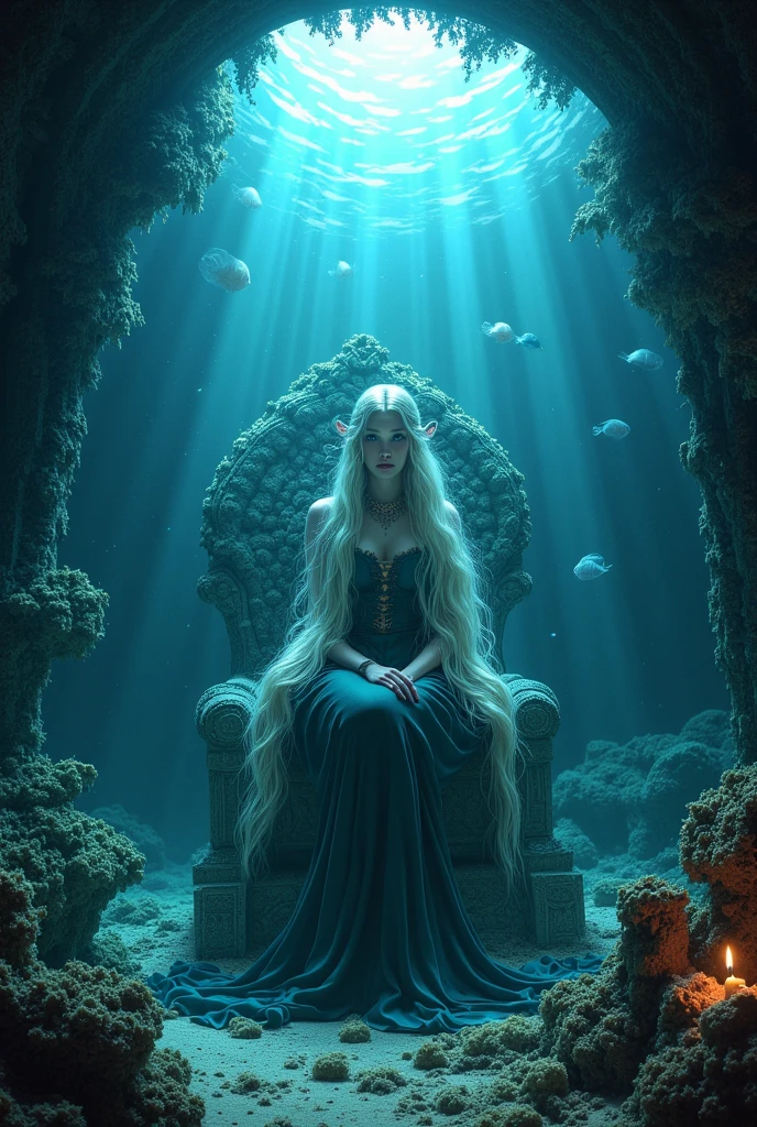 (masterpiece), (best quality),deep under the ocean inside an ancient ...
