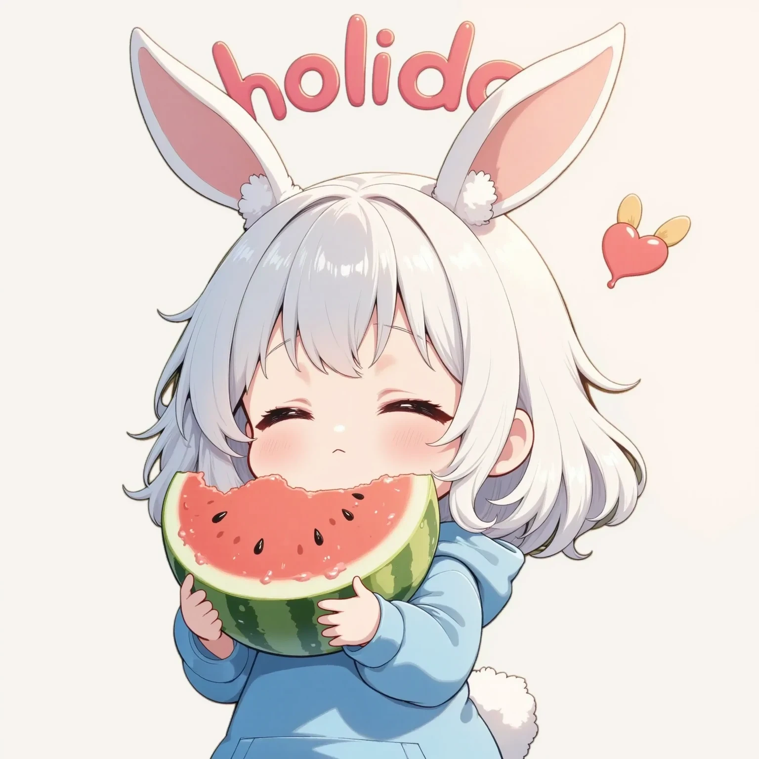 A sleepy little character\(wearing a knee-length blue wide-fit hoodie ...