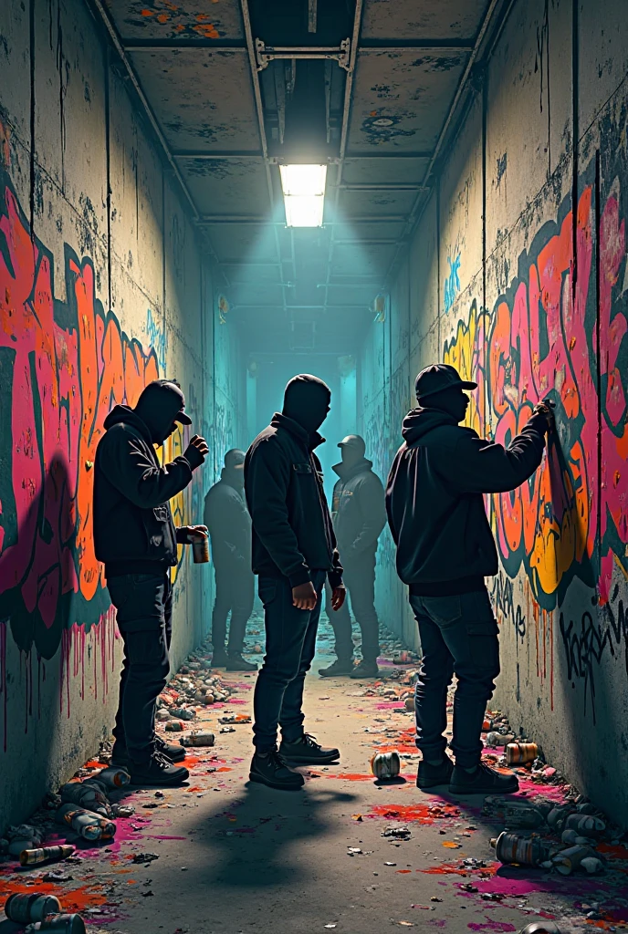 Underground graffiti , and do it as a job - SeaArt AI