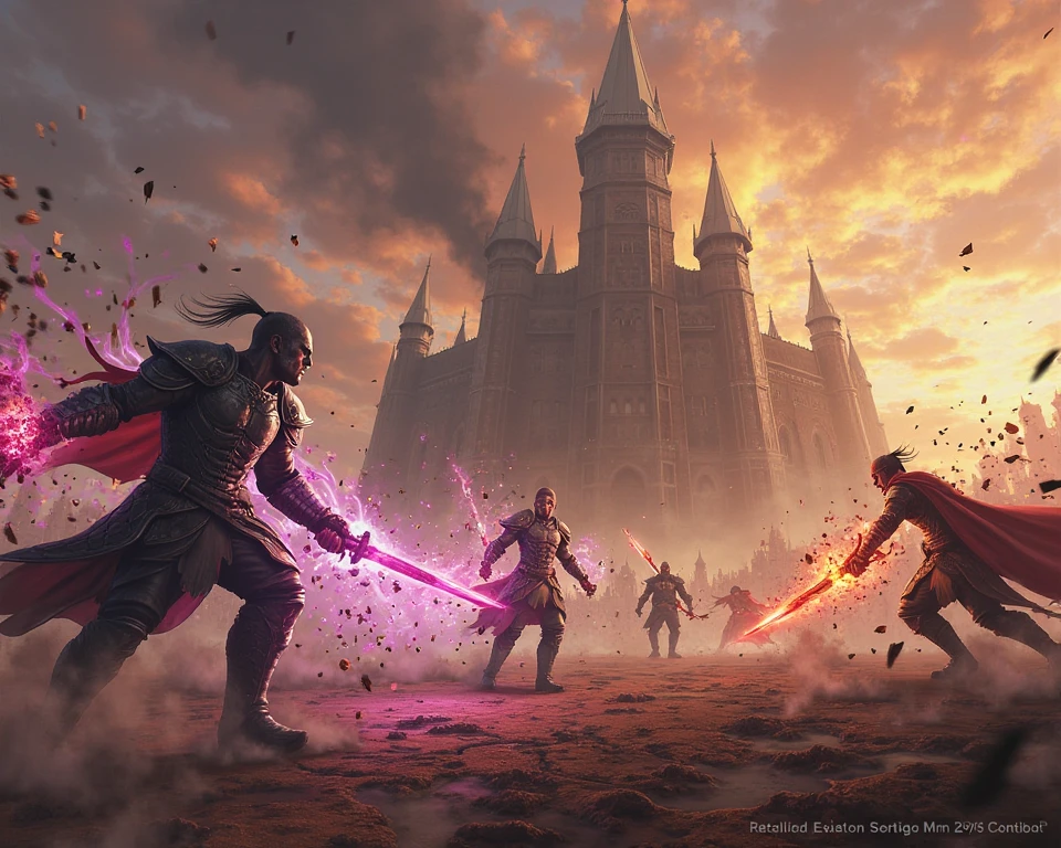 Background.lineage 2 .Battle Effect.All in color.War Between Characters ...