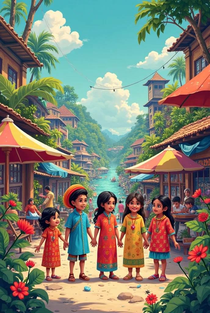 Bangla cartoon style - SeaArt AI