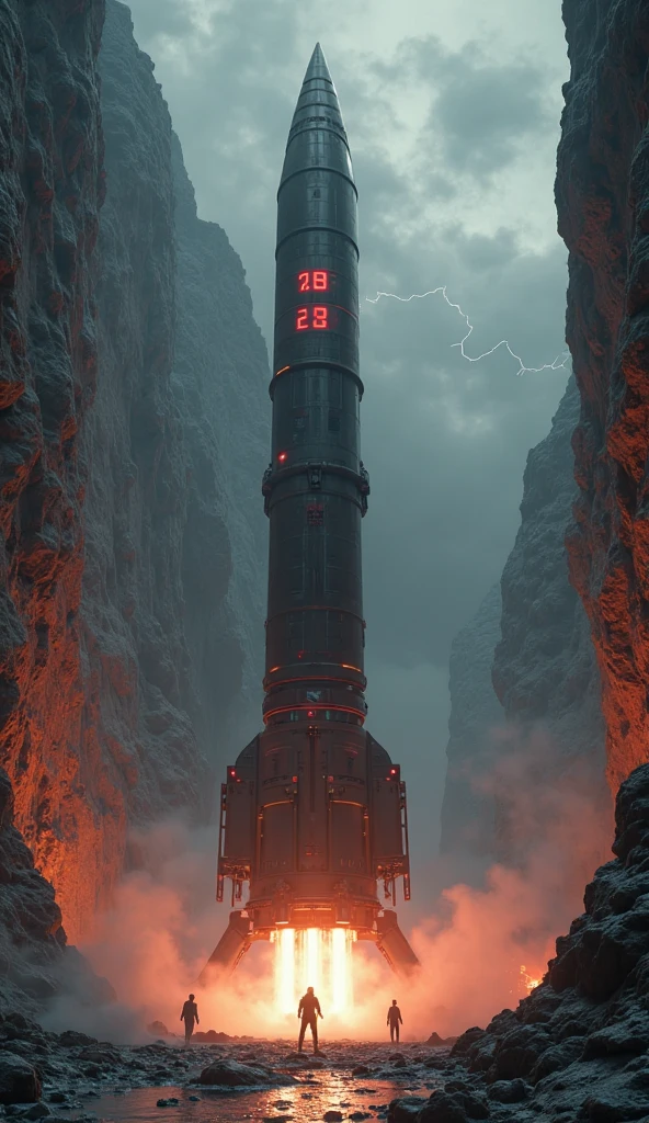 A towering, ultra-modern Monster Mega Missile is revealed inside a high ...