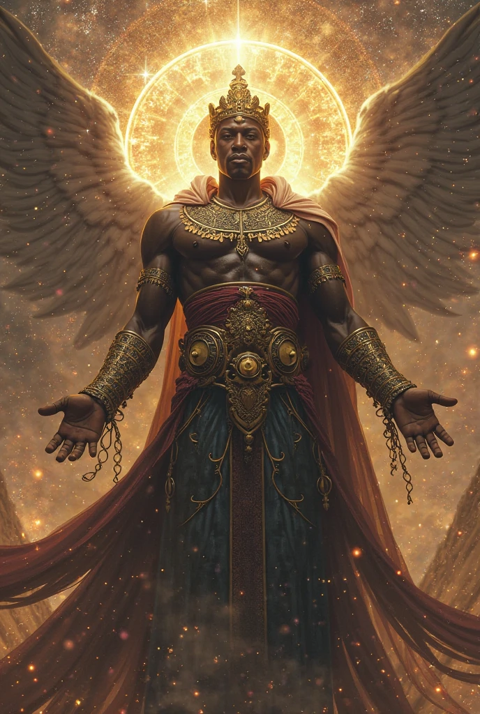 Celestial King Razael. nubian complexion - SeaArt AI