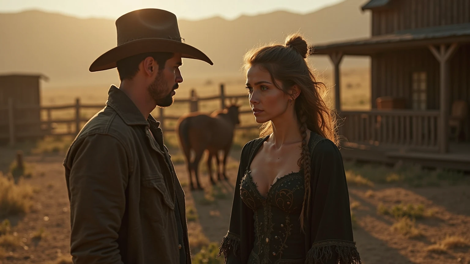 In the pale light of a tense dawn at the homestead near Dusty Creek ...