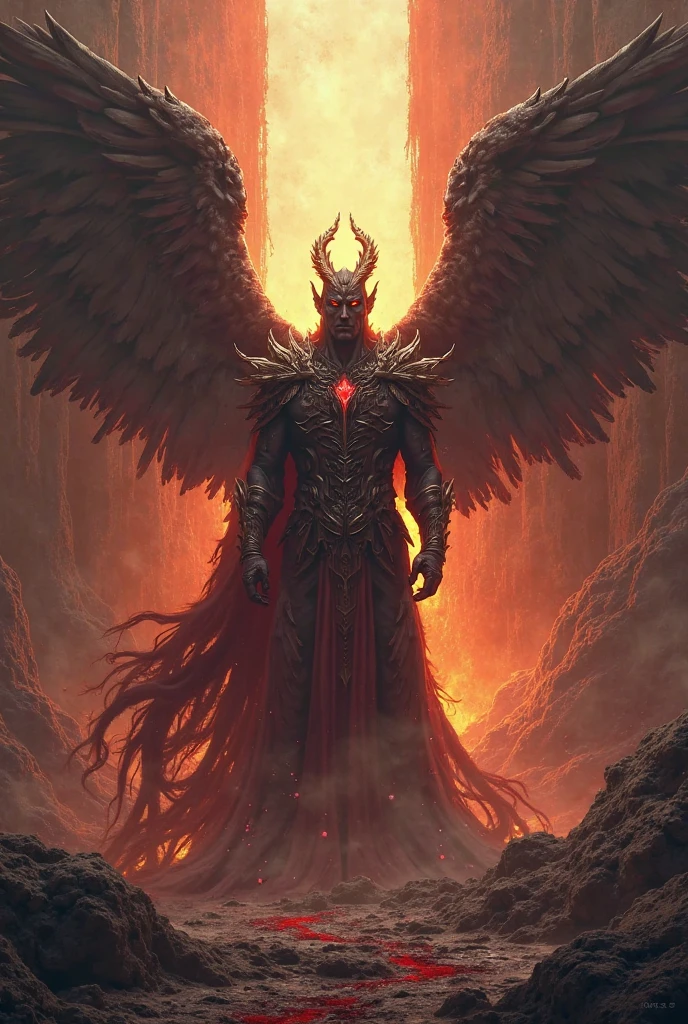 Lucifer, god and king of the Underworld and the Inferns, full of power ...