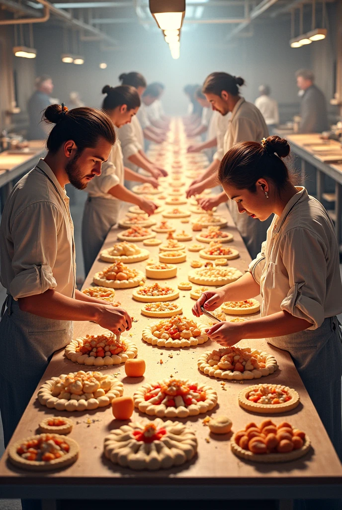 Workers building food - SeaArt AI