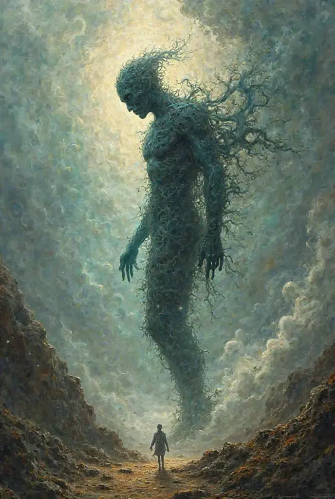 Generate a surreal image that represents what I'm feeling at that exact ...