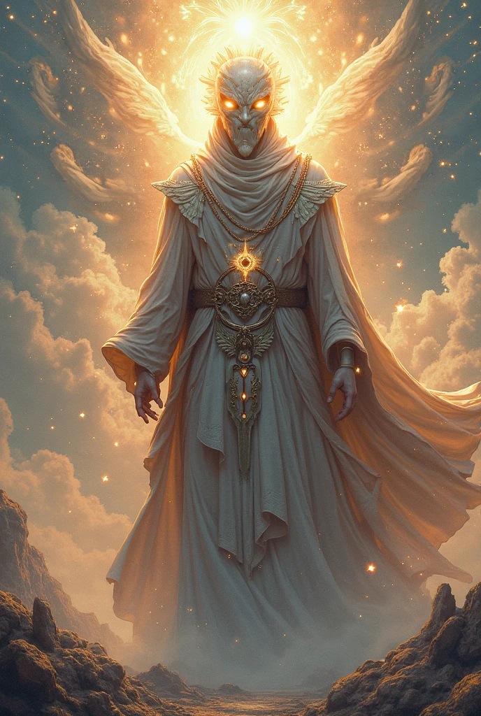 His face veiled by majesty, the warrior God of the Bible as described ...